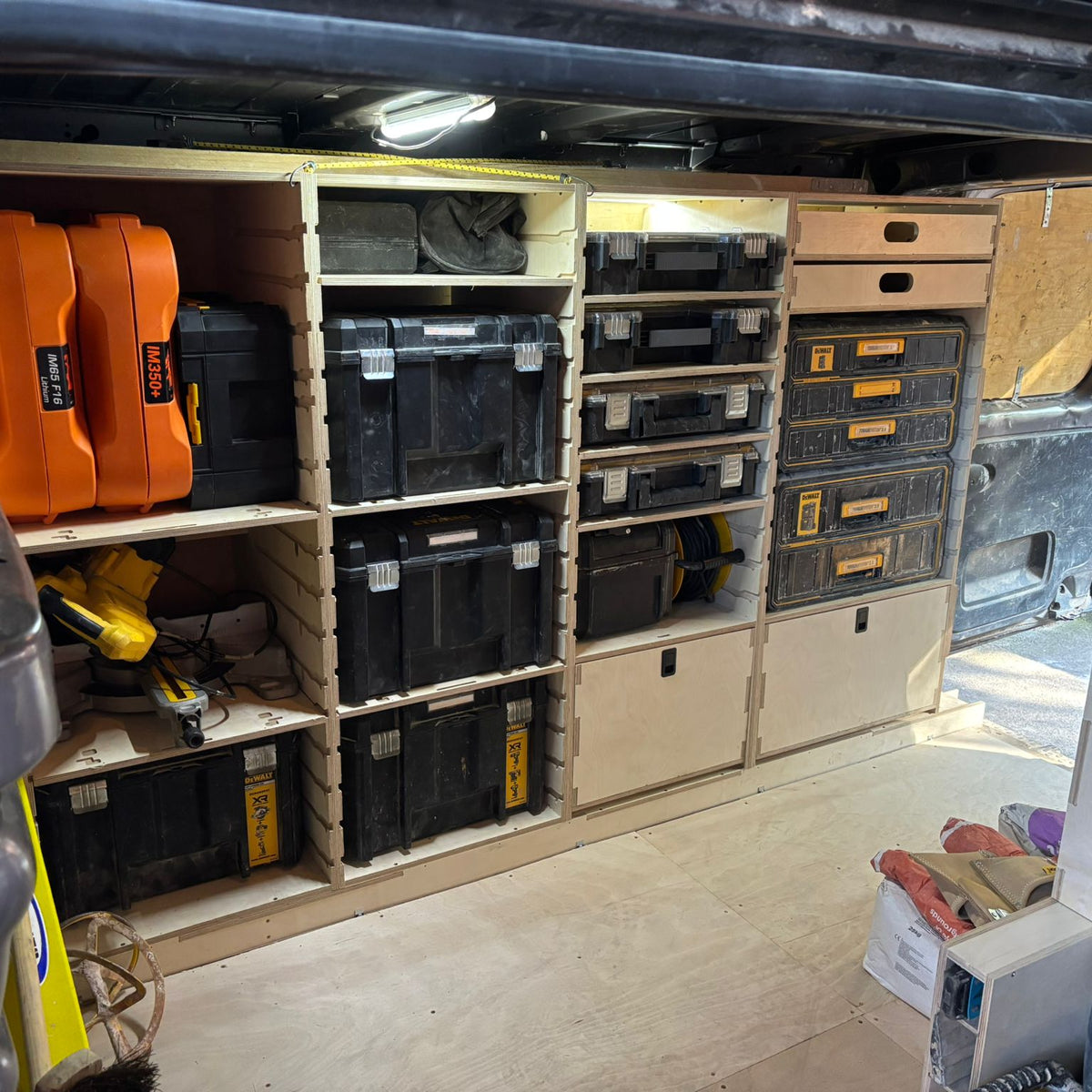 Custom Plasterer Van Racking: ToughSystem + TSTAK Combo | Custom ...