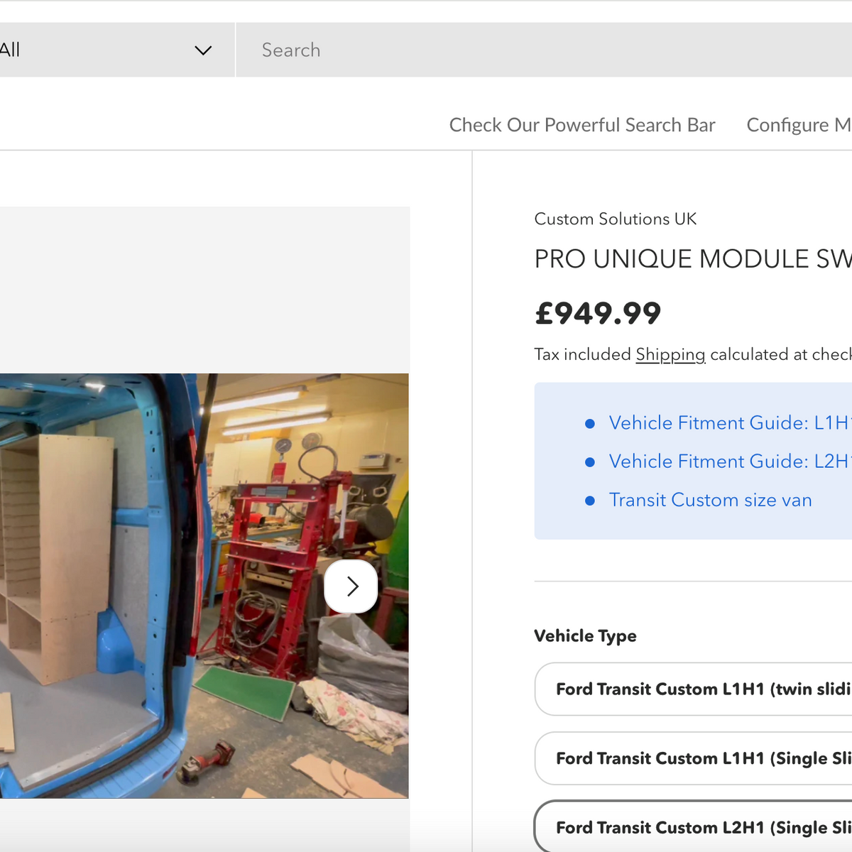New Wooden Van Racking Module – Custom Solutions UK
