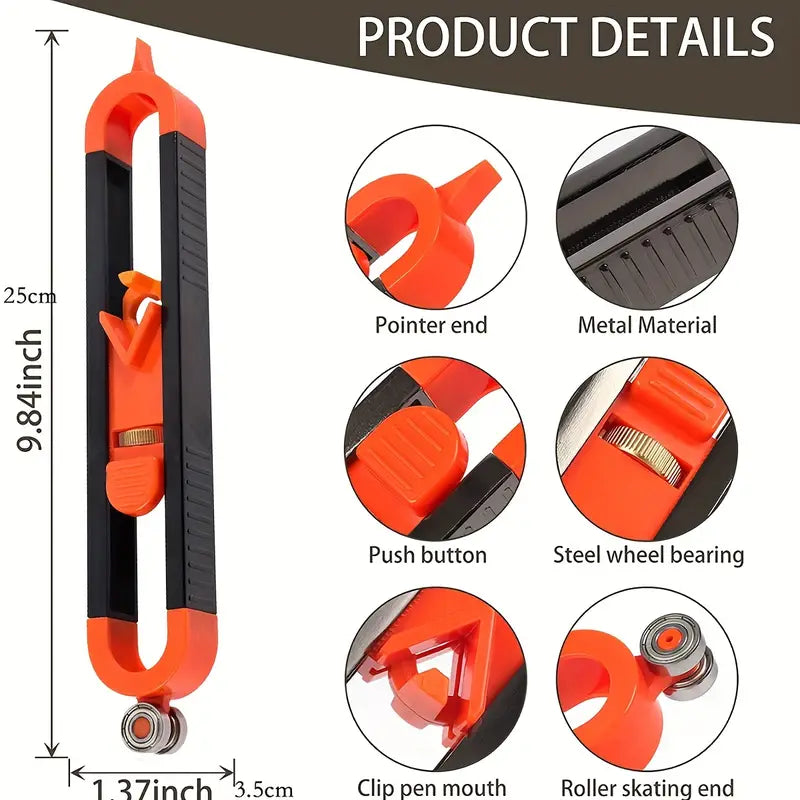 Precision Scribe Tool for Irregular Shapes – Dual-End Roller & Pointer ...