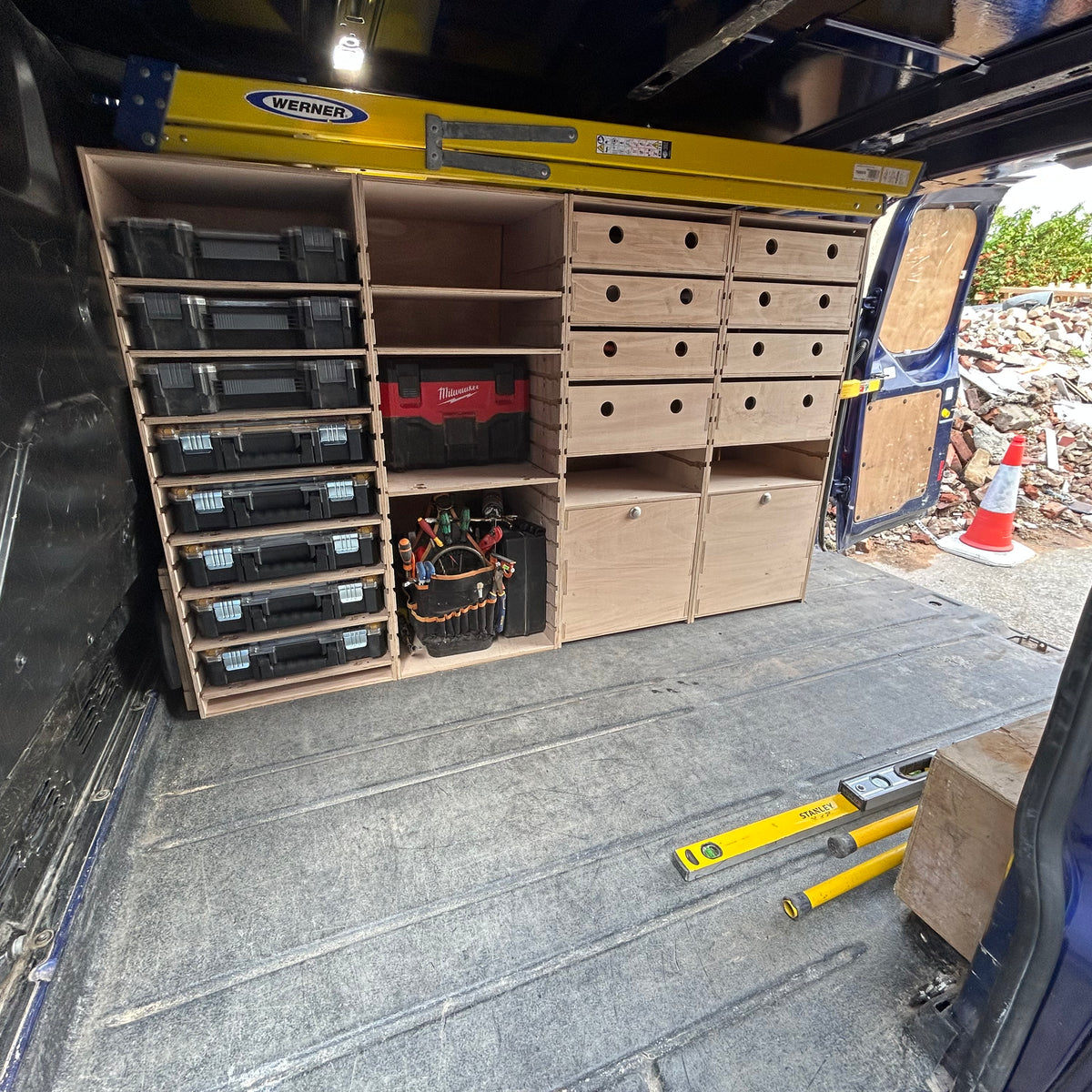 Plumber Van Racking – SH3 System for Stanley & DeWalt – Custom Solutions UK