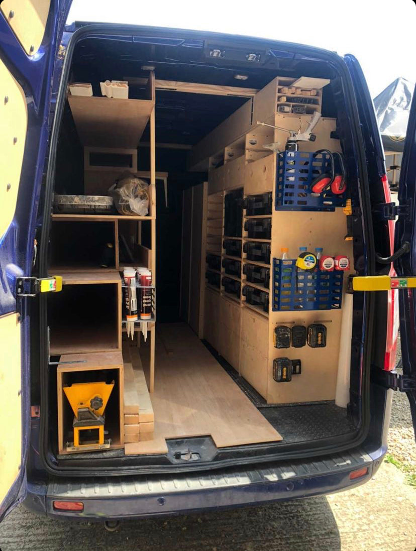 Crafter L3H3 Van Racking | Dewalt & Stanley Compatible – Custom ...